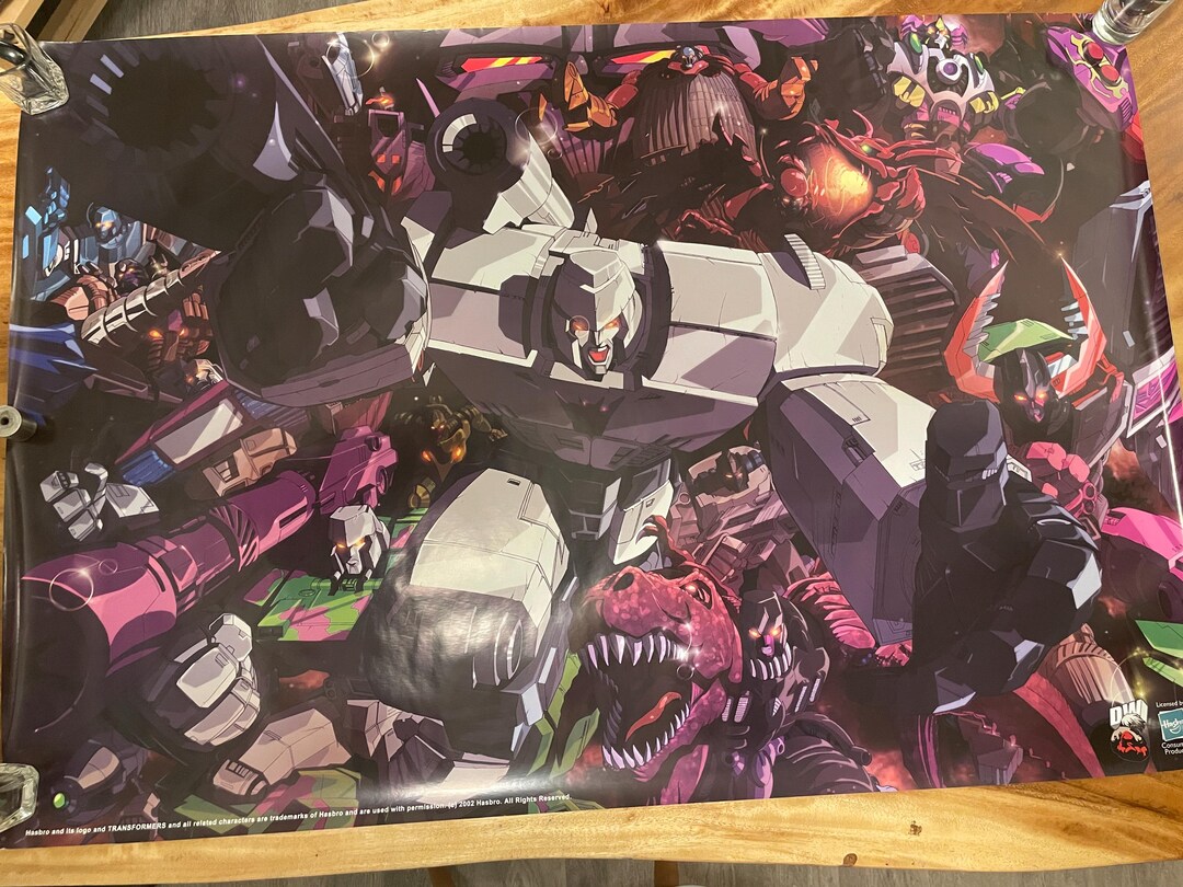 Transformers Megatron Multiverse Vtg Poster 2002 Hasbro Dream Wave - Etsy