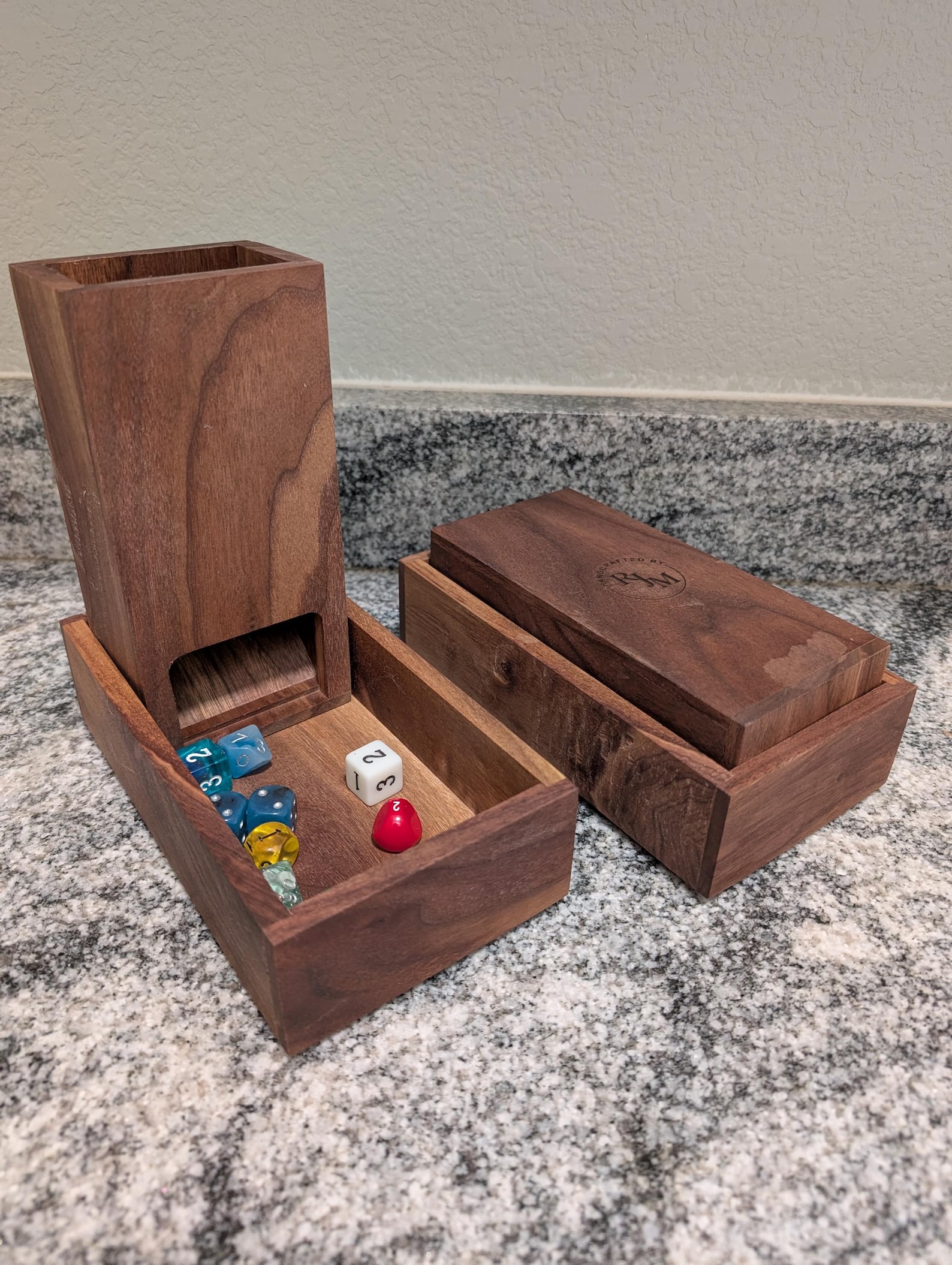 American Black Walnut Dice Tower and Tray- Handmade, Made to Order! - Etsy