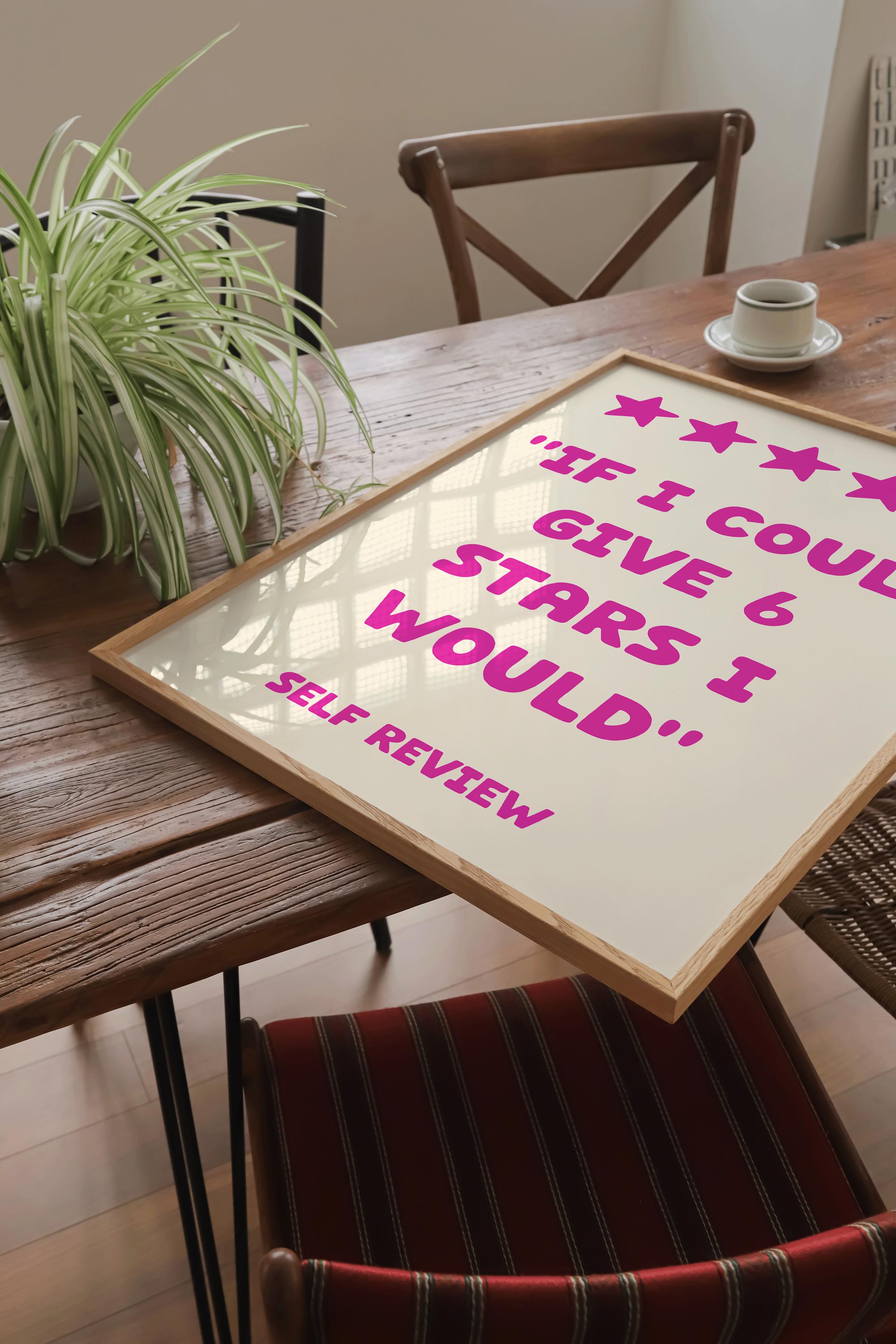 Funny Kitchen Print, 5 Star Food Review Poster - Etsy