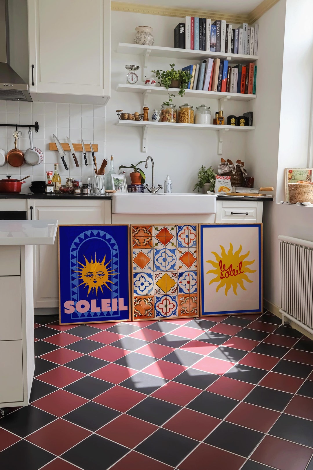 SET OF 3 POSTERS | Le Soleil Set of 3 Posters, Bright Sun Wall Art ...