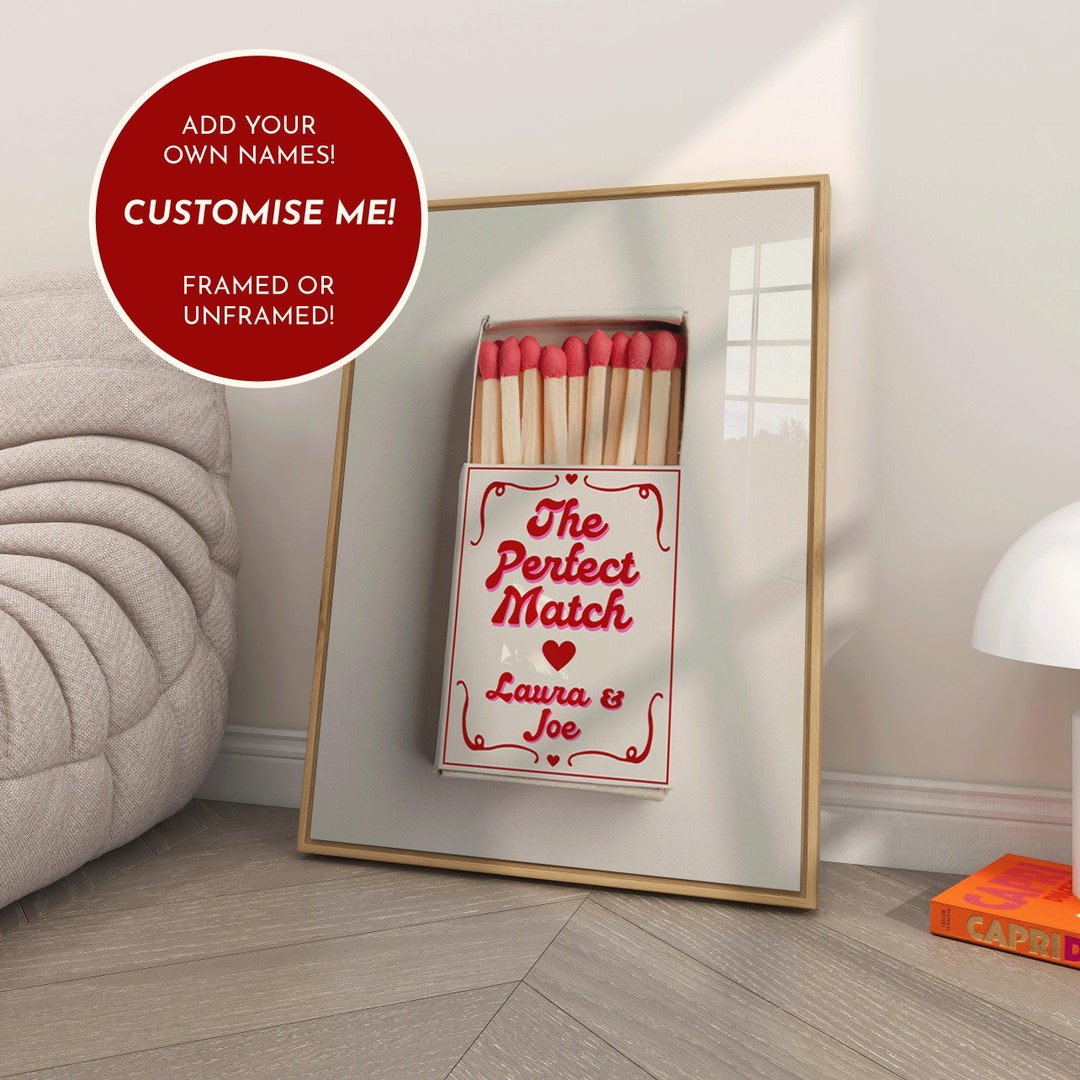 Custom Matchbox Print, Personalized Gift for Couple, Personalized ...