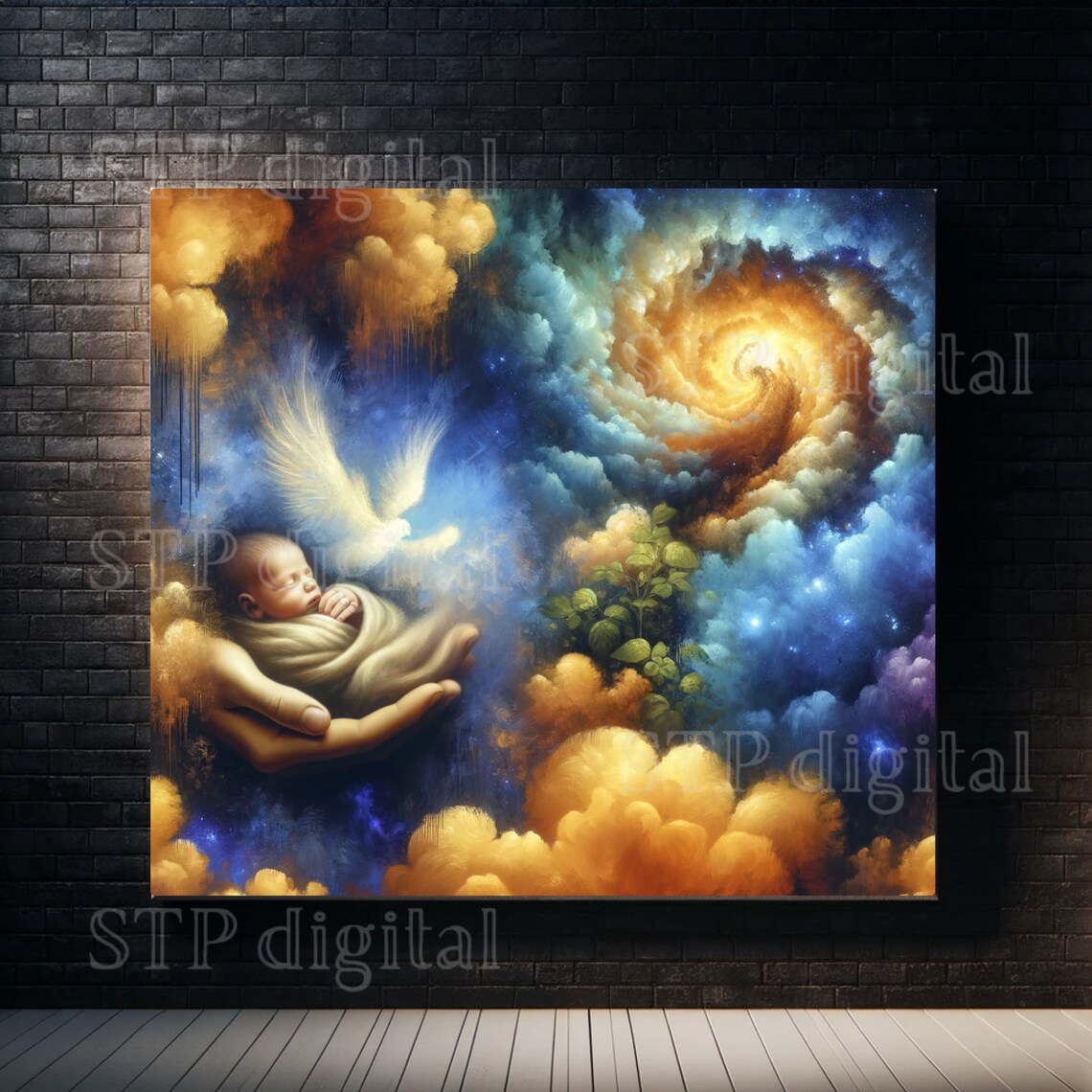 Painting of Baby in God's Hands, Life Before Conception, Sent From ...