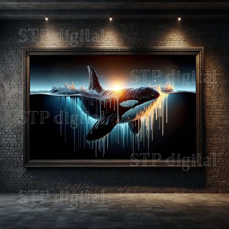 Killer Whale Painting Download, High Resolution Digital Art, Orca Whale ...