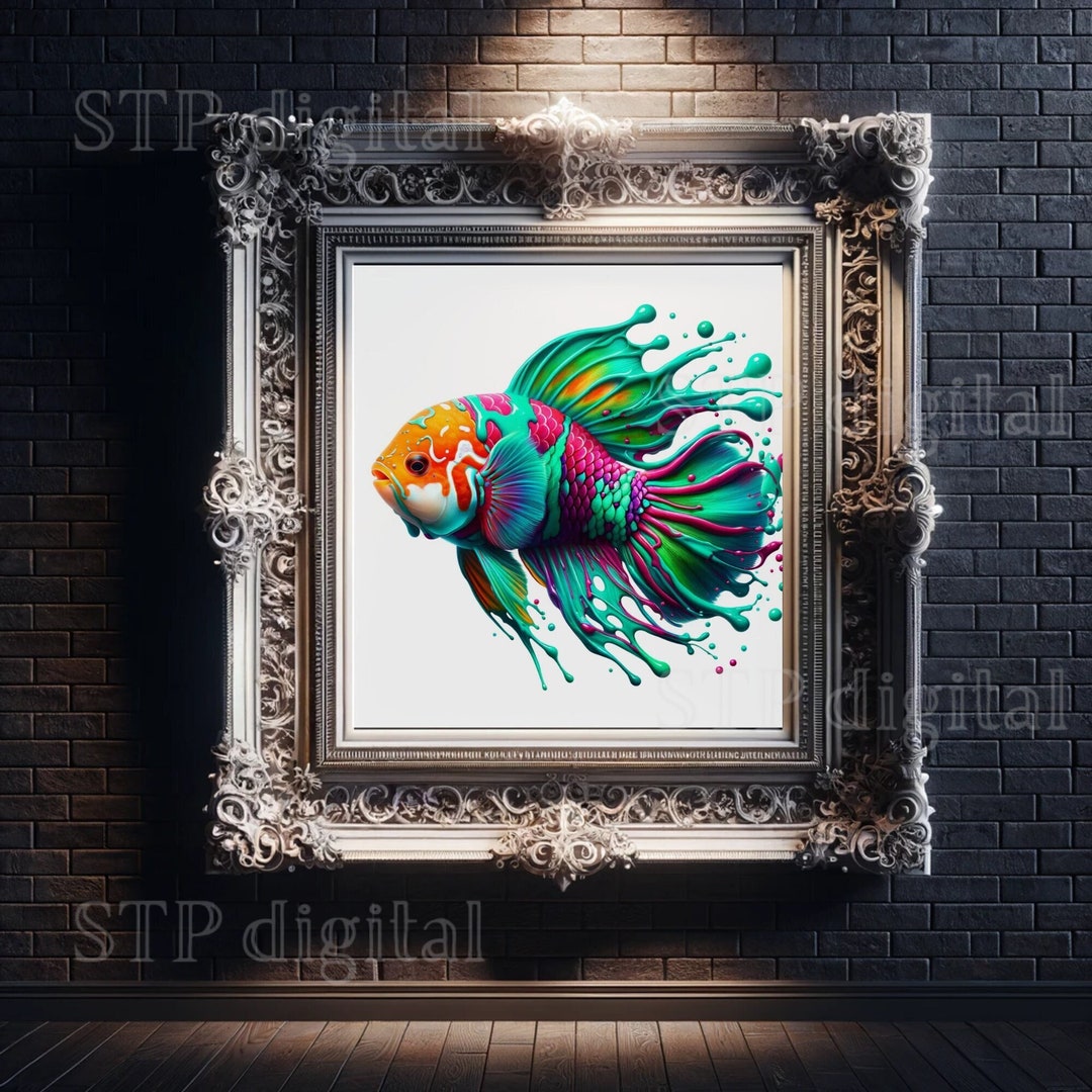 Goby Fish, Painting Download, Expressionist Drip Style, Stunning ...