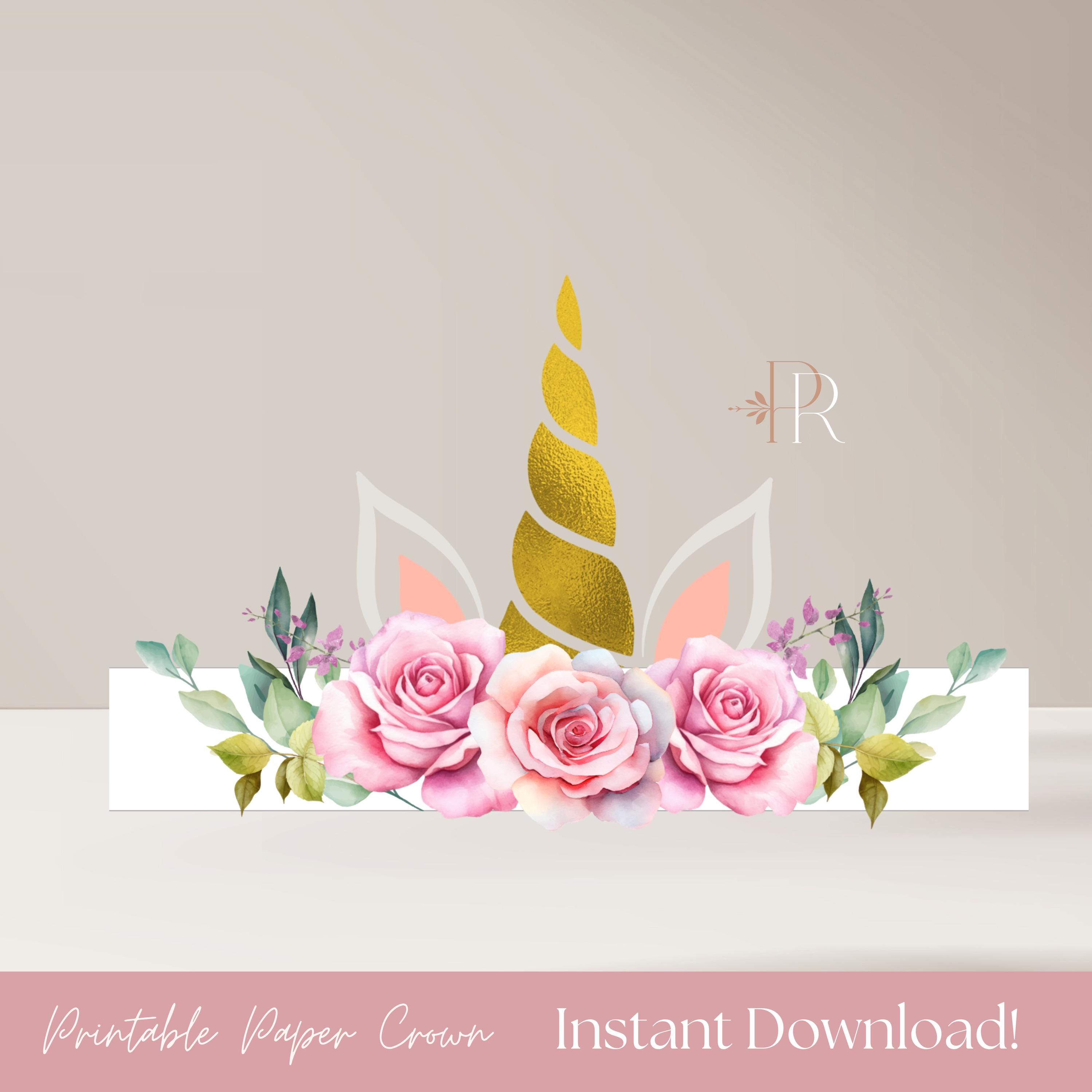 Unicorn Rainbow Printable Headband, DIY Activity Headpiece, Instant ...