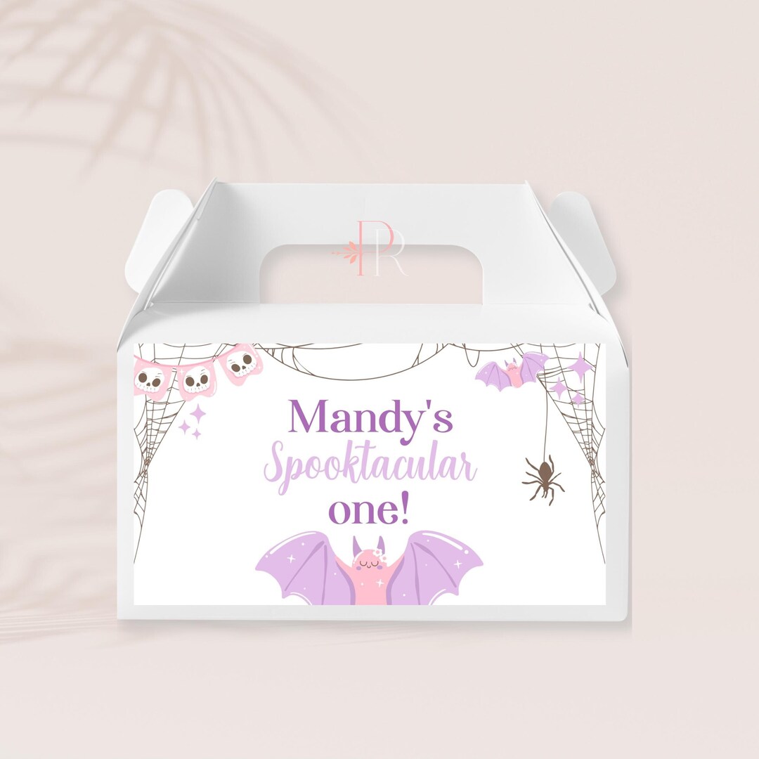 Halloween Girl Party Candy Box Label, Printable, Editable in CORJL, 6 X ...