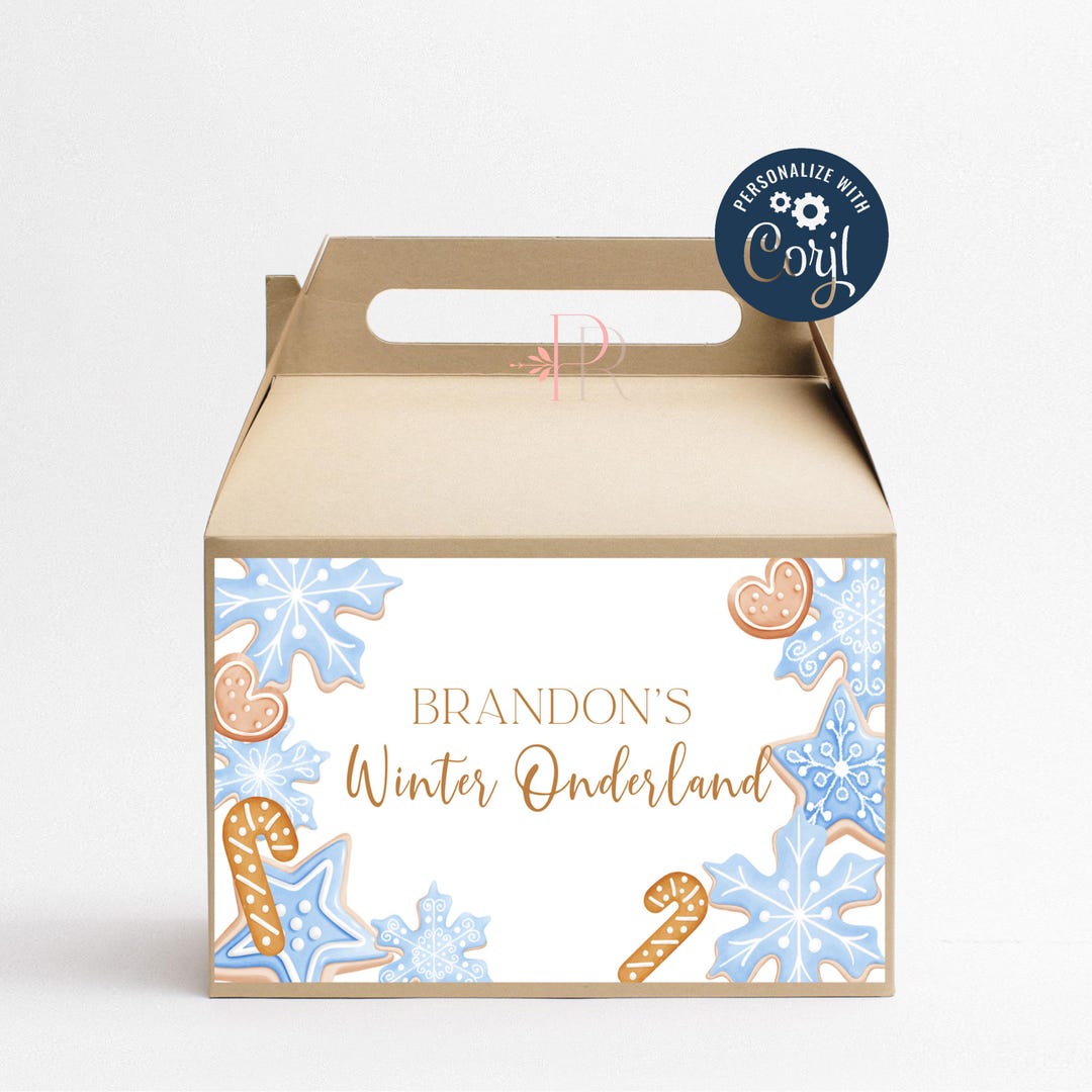 Gingerbread Cookie Boy Candy Box Label. Editable in Corjl and Save as ...