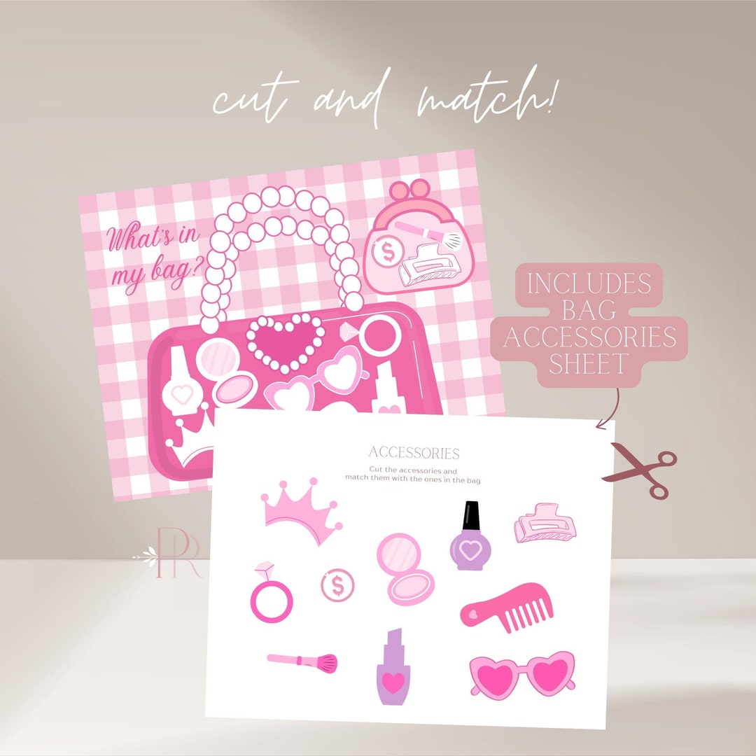 Printable Purse Accessories Activity Sheet for Pretend Play, Instant ...