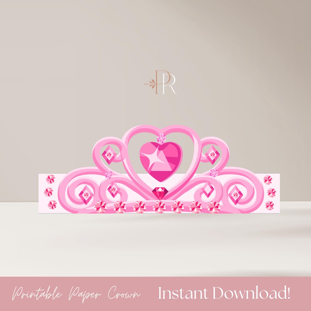 Princess Crown Printable Headband, DIY Activity Headpiece, Instant ...