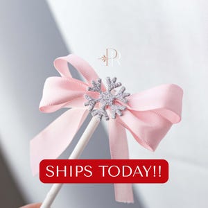 Pink Bow Cupcake Toppers With Silver Snowflake Winter Wonderland ...