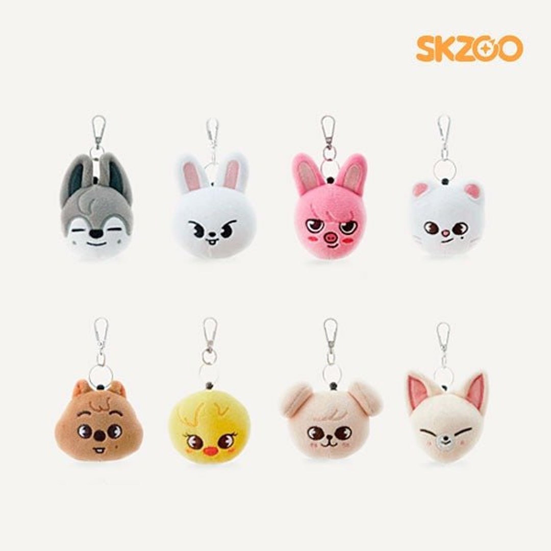 Stray Kids SKZOO Cute Head Big Face Doll Keychain Kpop Leebit - Etsy