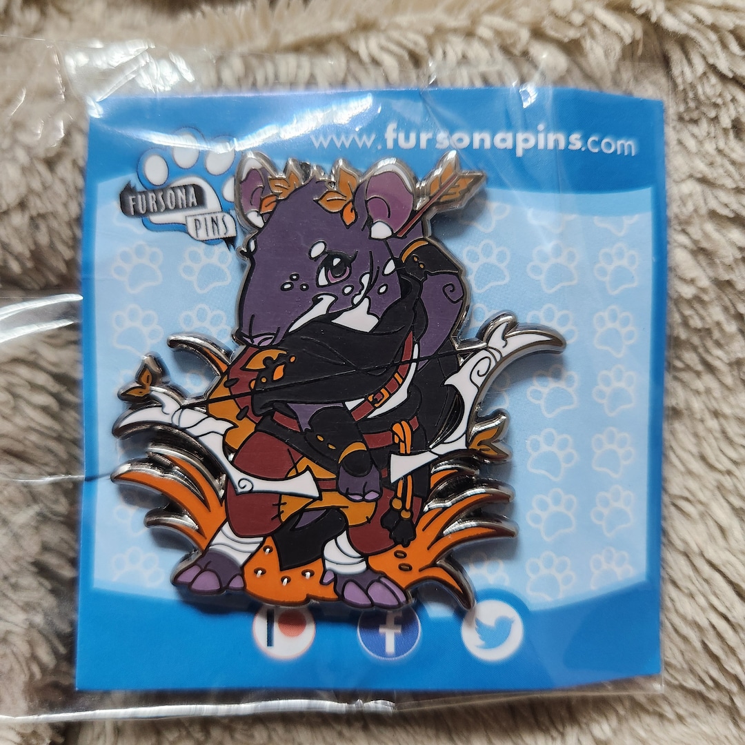 Fursona Pins Fighting Bow Tapir Furry Enamel Pin - Etsy