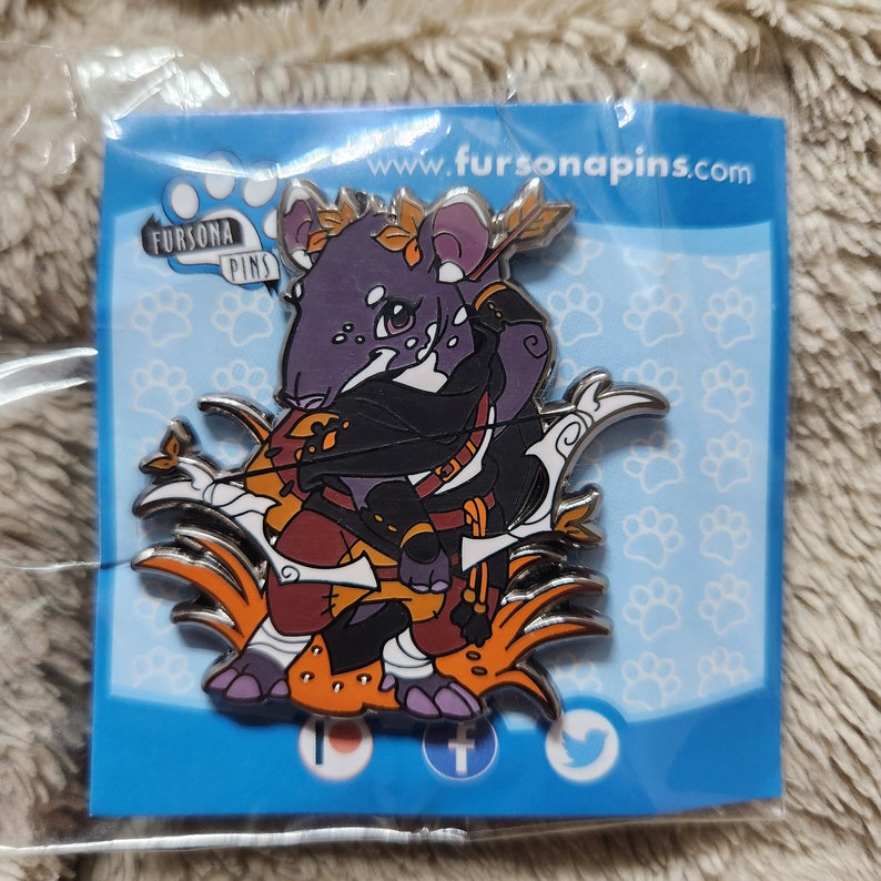 Fursona Pins Fighting Bow Tapir Furry Enamel Pin - Etsy