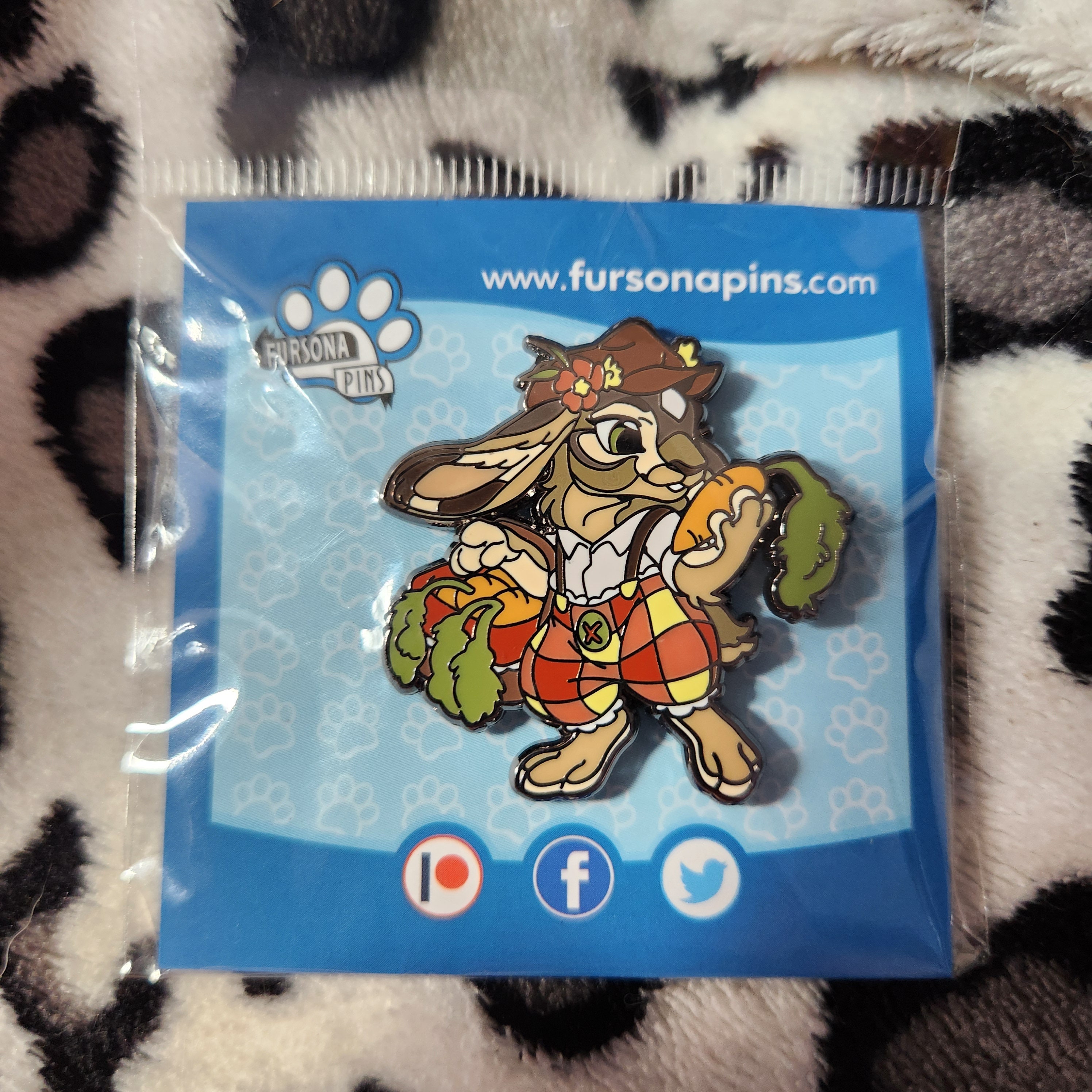 Fursona Pins Farmer Bunny Furry Enamel Pin - Etsy