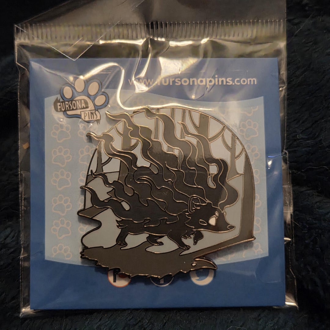 Fursona Pins Ghost Hedgehog Furry Enamel Pin - Etsy