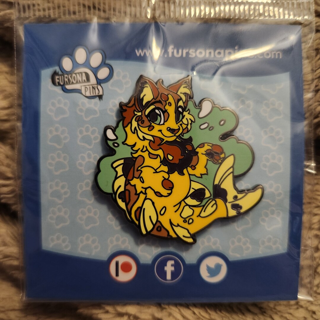 Fursona Pins Calico Catfish Furry Enamel Pin - Etsy