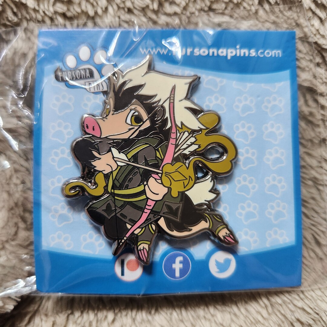 Fursona Pins Fighting Bow Shrew Furry Enamel Pin - Etsy