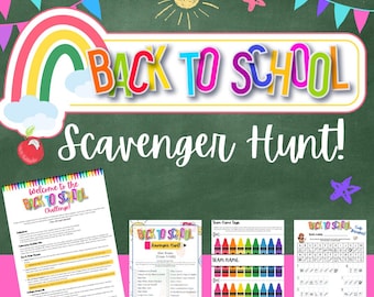 Back to School Scavenger Hunt for Kids - Etsy