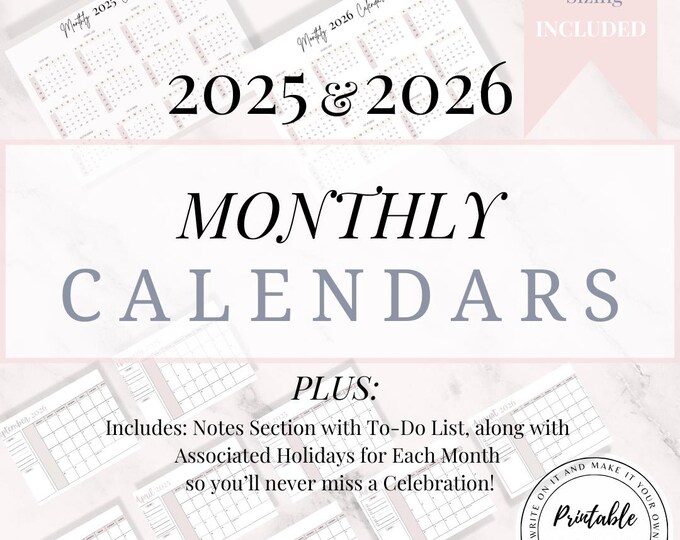 2025- 2026 Editable Printable Calendars | 2025 2026 Minimalist Calendar ...