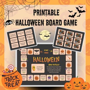 Printable Halloween Board Game: Kids Spooky Activity (PDF) - Etsy