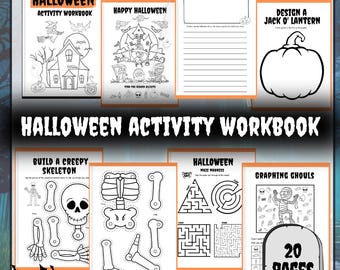 Kids Halloween Coloring Pages - Etsy