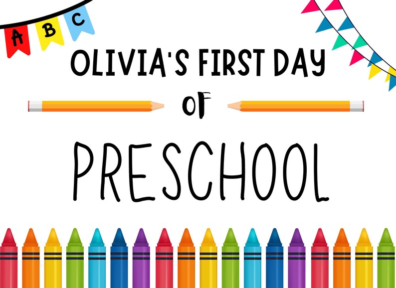 First Day of School Signs Printable Editable Back to School Signs ...