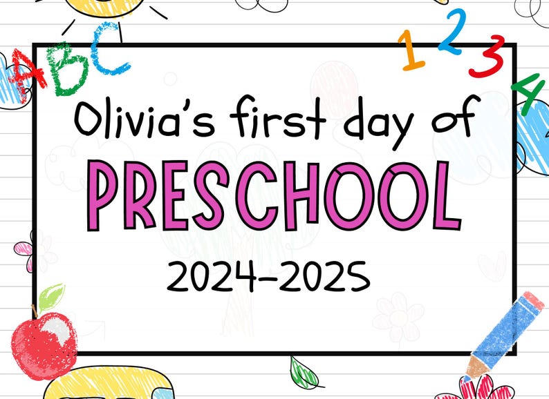 First Day of School Signs Printable | Editable Back to School Signs ...