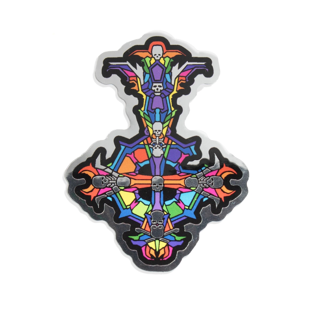Spooky Satanic Rock Metal Band Inspired FANART Vinyl Mirror Effect ...