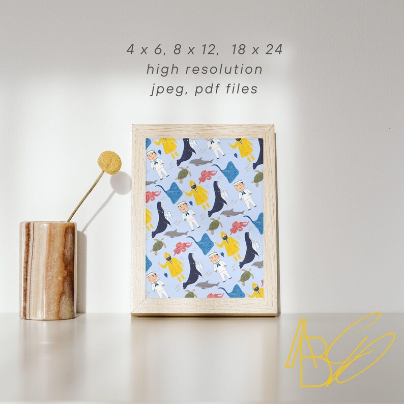 Fun Nautical Printable Wall Art | Digital Download | Coastal Wall Art ...