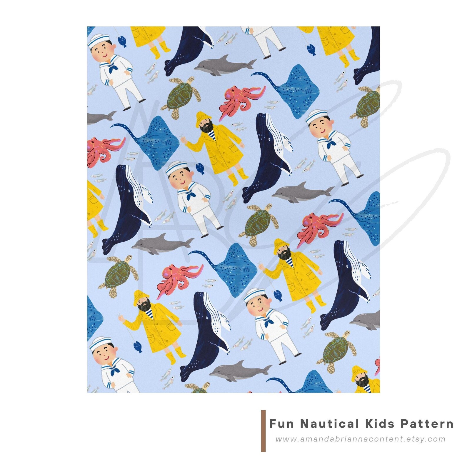 Fun Nautical Printable Wall Art | Digital Download | Coastal Wall Art ...