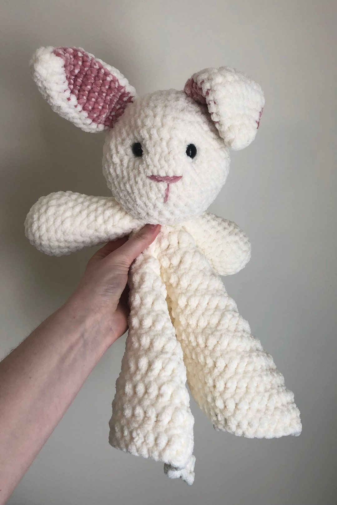 Crocheted Bunny Lovey. Soft and Durable. Perfect for Kids. Great Gift ...