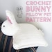 PDF PATTERN. Crochet Bunny Pillow Pet Pattern. Beginner Friendly ...