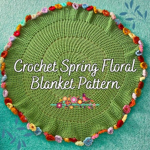 PDF PATTERN. Crochet Spring Floral Bouquet Blanket Perfect for Warm ...