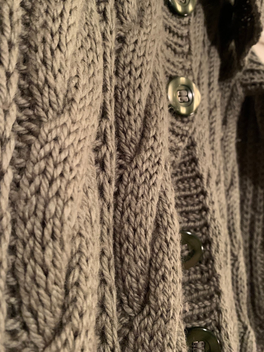 Women’s Handmade Hand Knit Long Wool Button-up Sweater - Etsy