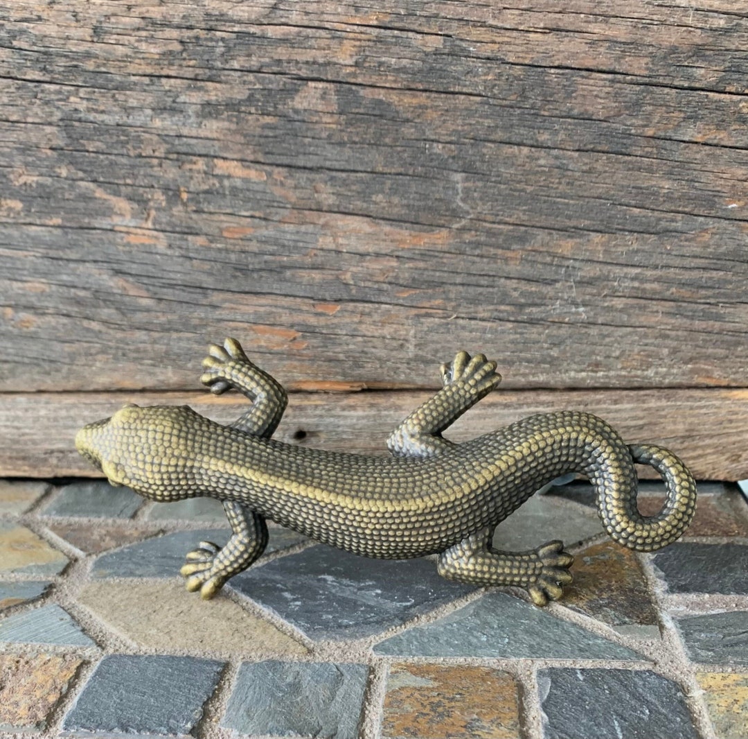 Large Bronze Colored Metal Gecko Lizard Door Drawer Handle . DIY Craft ...