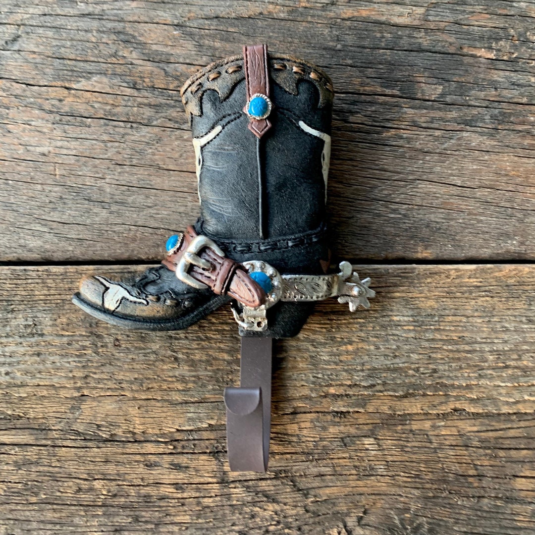 Cast Iron Cowgirl Boot Wall Hook Shelf Hook Craft Hook . Southwestern ...