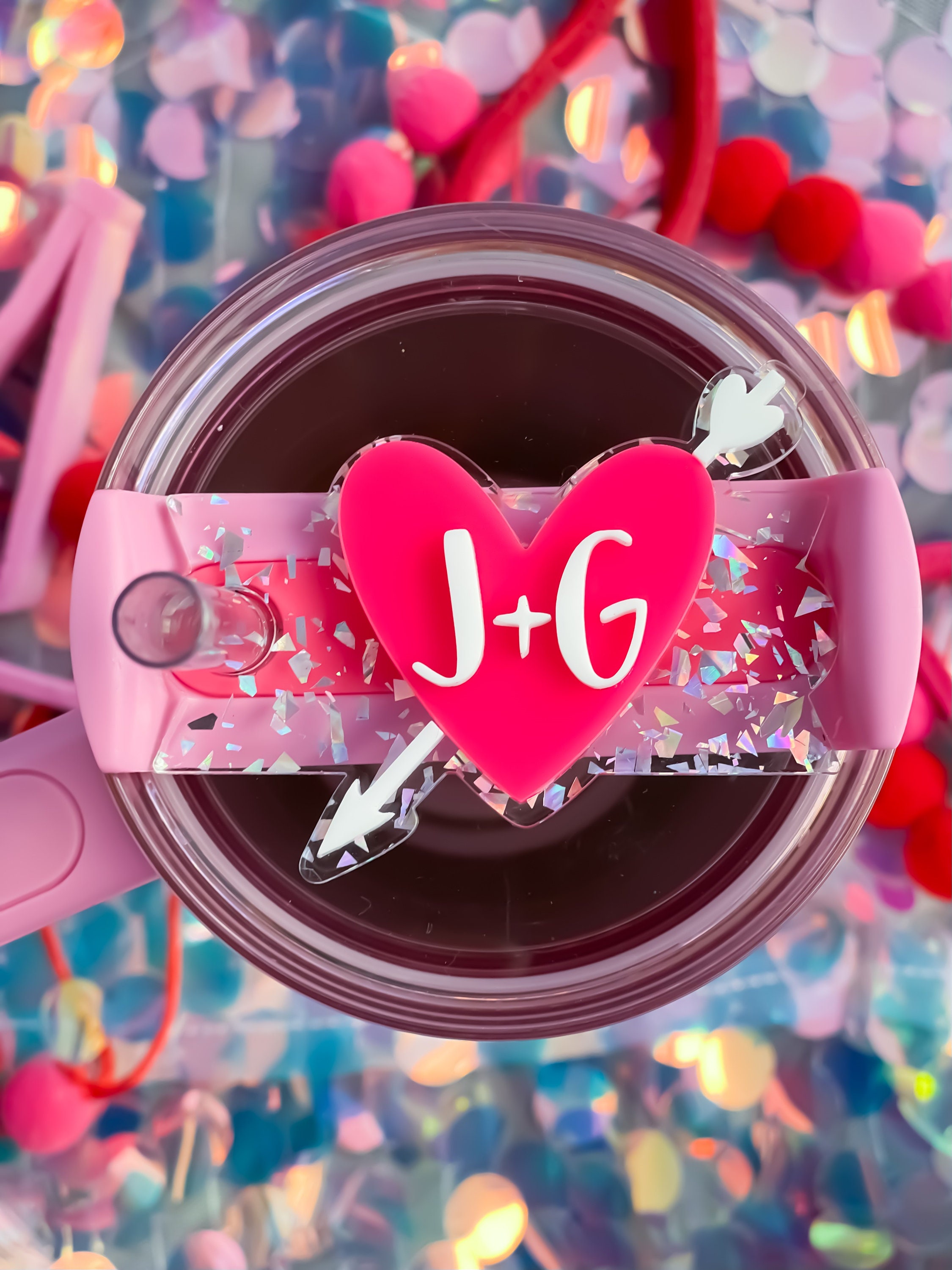 Cupid Stanley Lid Name Tag Toppers Personalized Acrylic Name Plate for ...