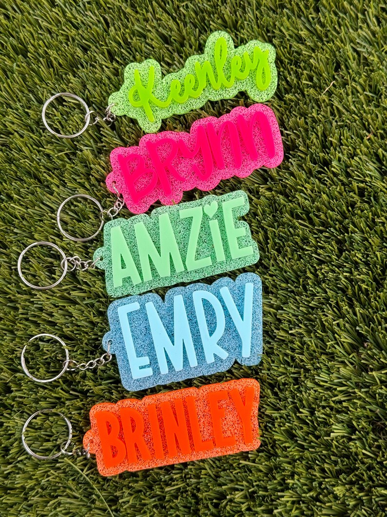 Name Keychain, Name Tag, Backpack Name Tag, Keychains, Bag Charms and ...