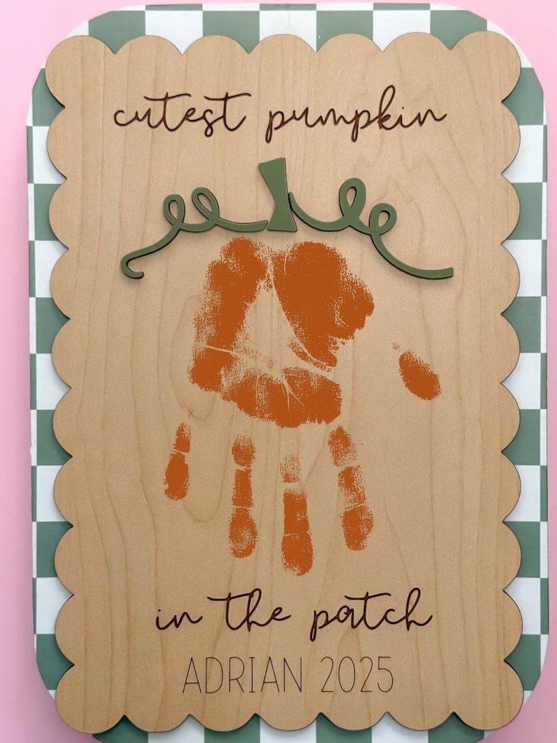 Halloween Handprint Pumpkin Painting Kit DIY Kids Craft Fall Decor ...