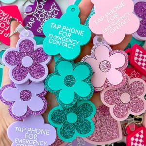 NFC Tag Emergency Contact for Kids and Adults Backpack Tag Acrylic ...