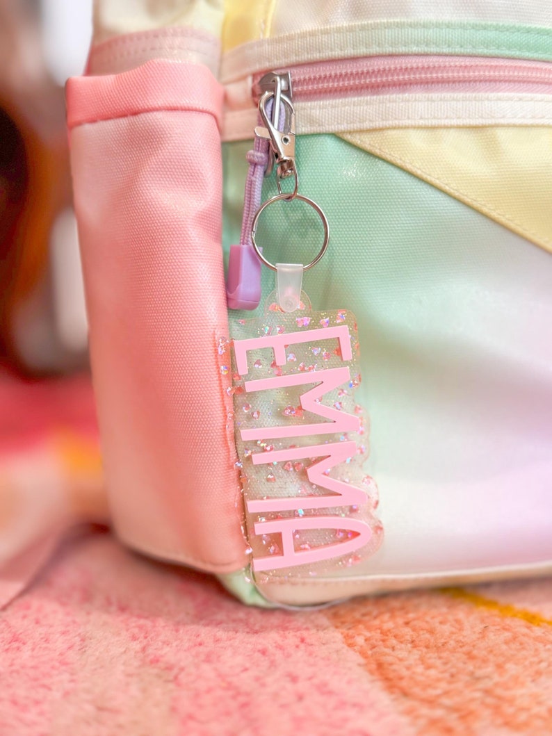 Backpack Name Tag | Acrylic Keychain | Personalized Acrylic Name Tag ...
