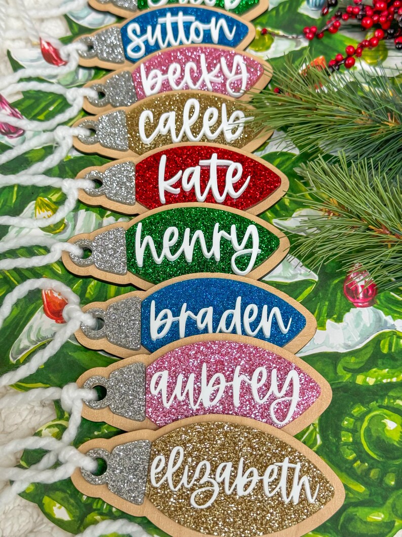 Christmas Tags Personalized Christmas Stocking Name Tags Christmas ...