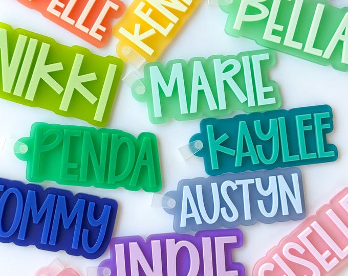 Backpack Name Tag | Acrylic Keychain | Personalized Acrylic Name Tag ...