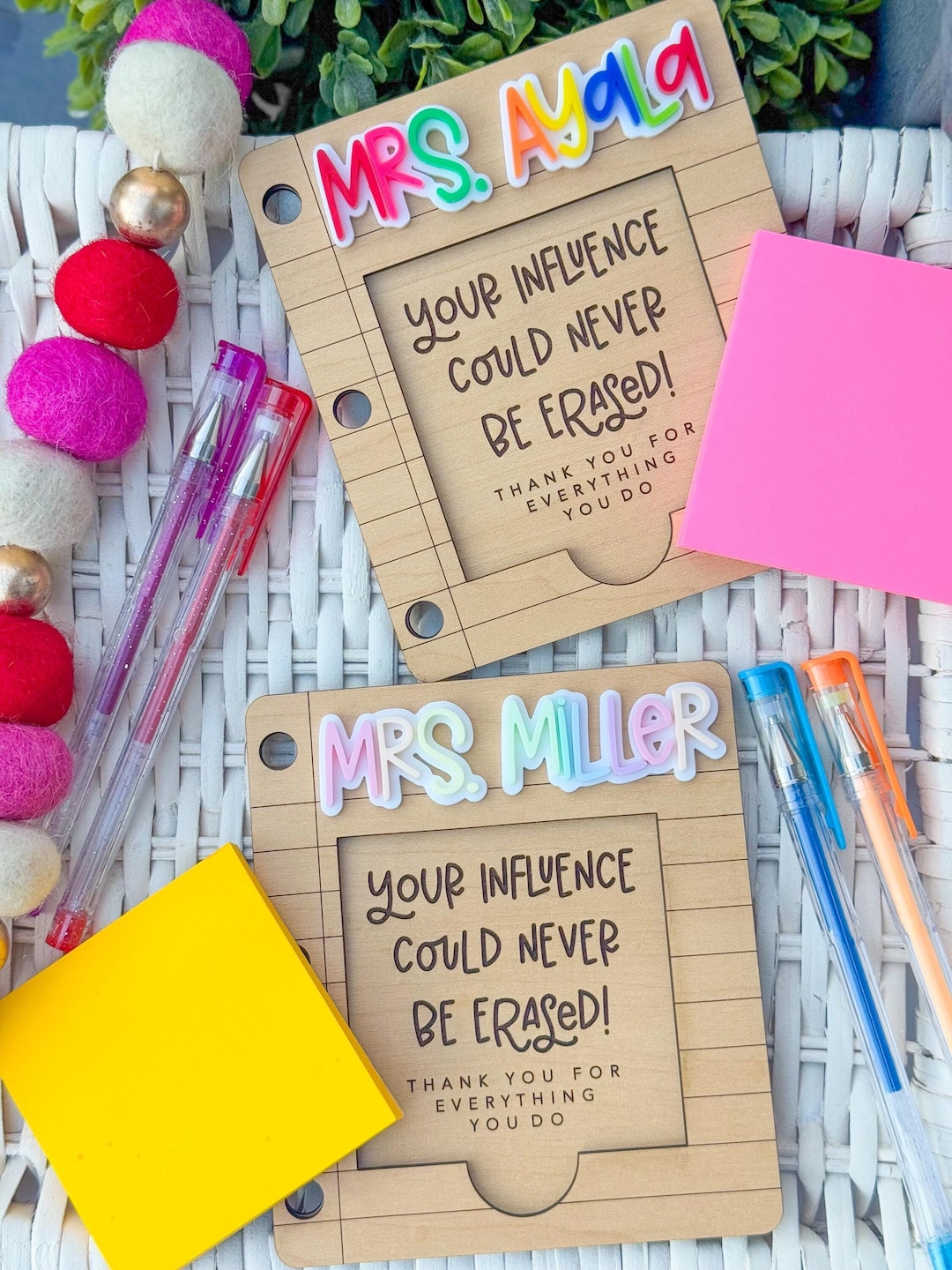 Personalized Teacher Sticky Note Holder Teacher Sticky Note Holder ...