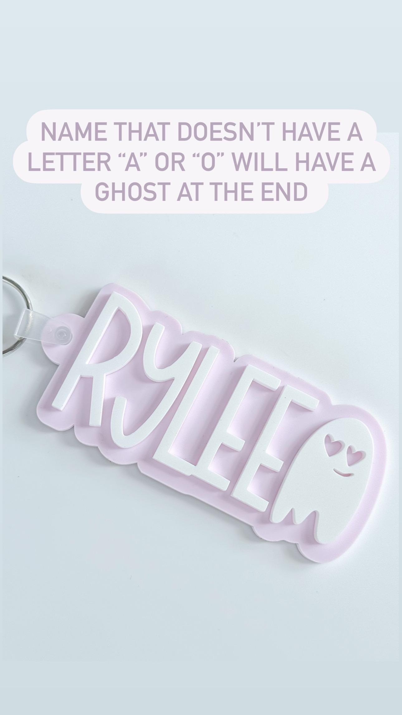Pink Girls Halloween Tag Boo Basket Backpack Name Tag Personalized ...