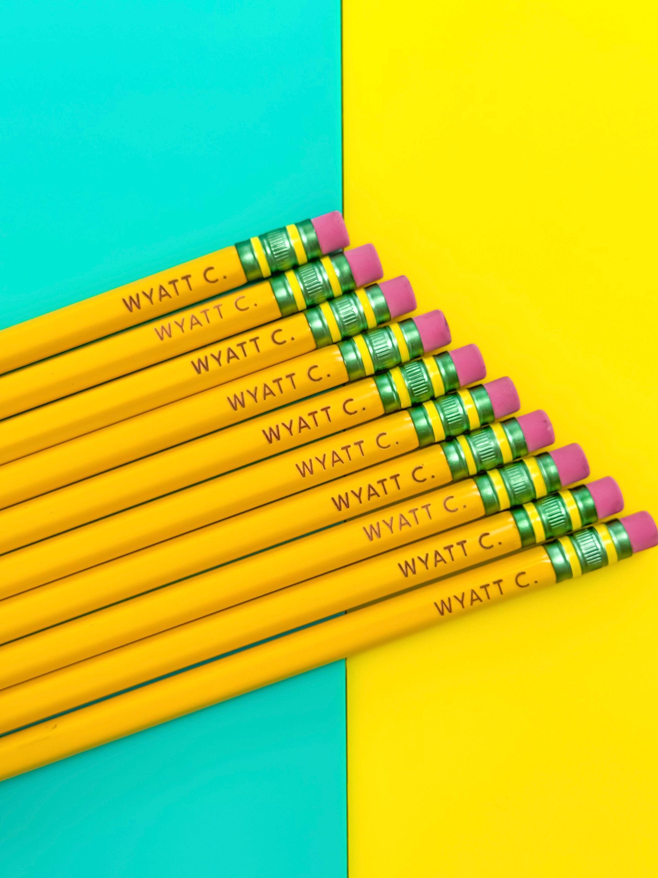 Personalized Laser Engraved Pencils, Custom Name Pencils for Students ...