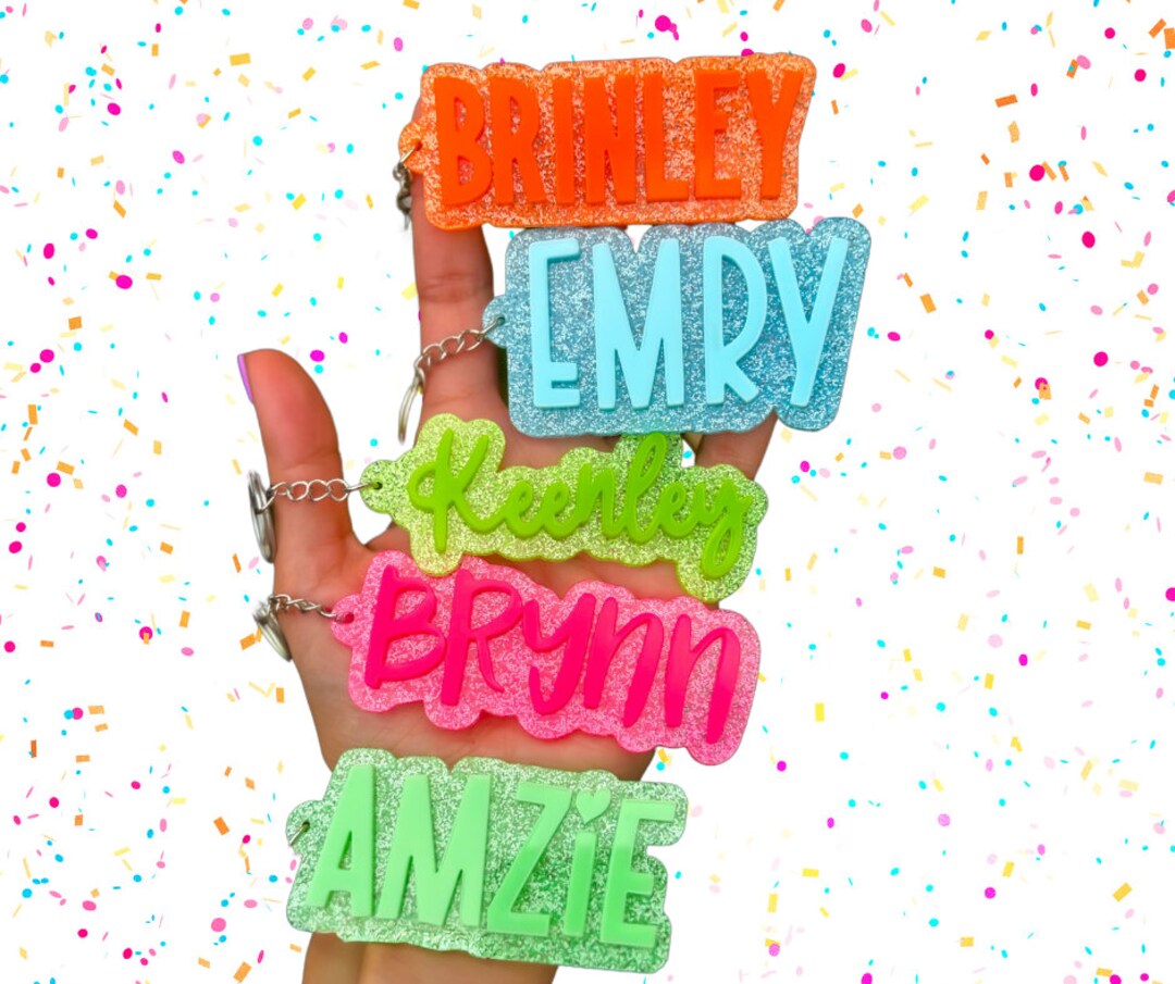 Backpack Name Tag | Acrylic Keychain | Personalized Acrylic Name Tag ...