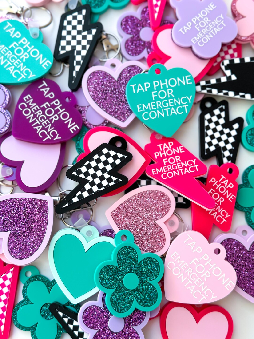 NFC Tag Emergency Contact for Kids and Adults Backpack Tag Acrylic ...