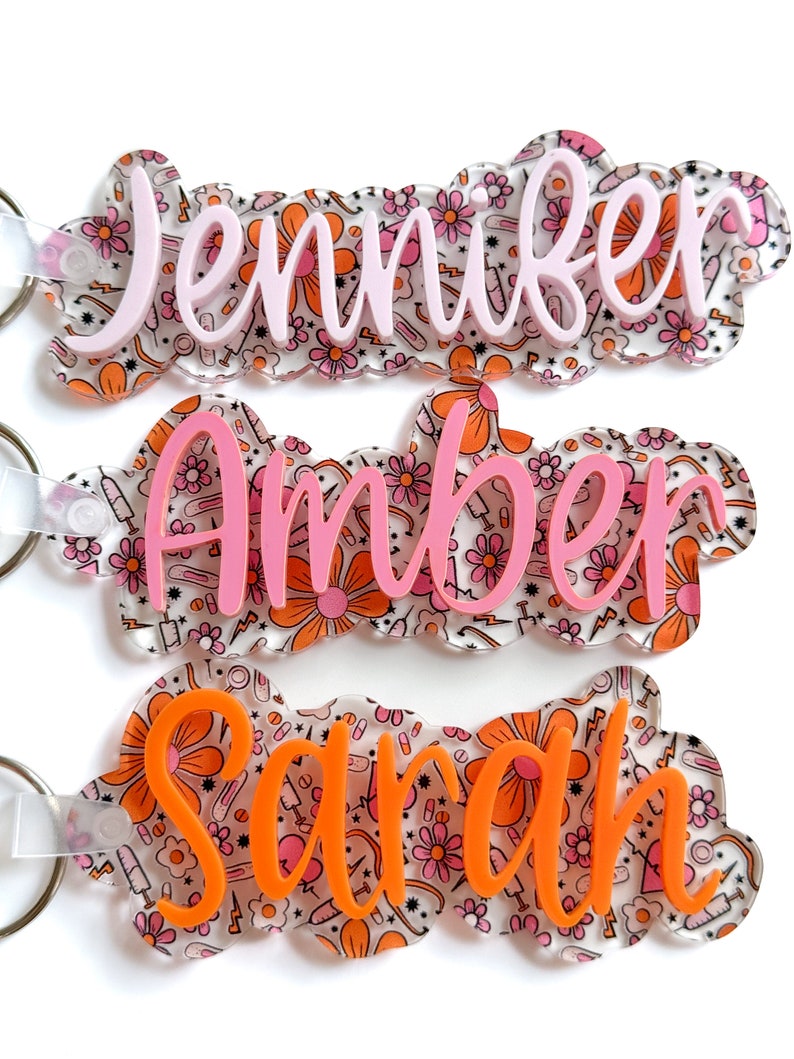 Nurse Doctor Medical, Name Keychain, Name Tag, Backpack Name Tag ...