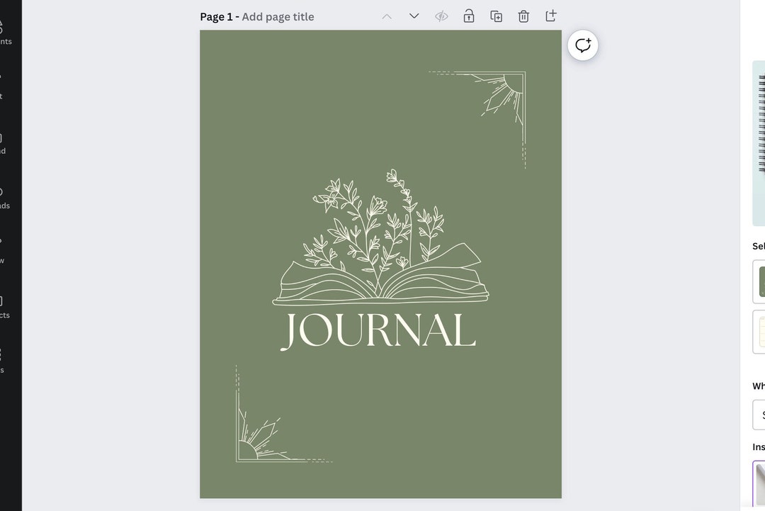 Sage Green Digital and Printable Journal - Etsy